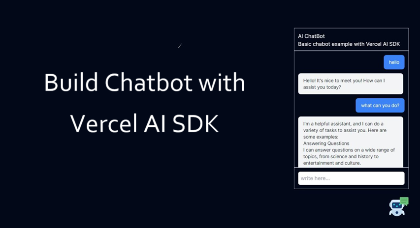 用Vercel AI SDK构建聊天机器人 - 汇智网