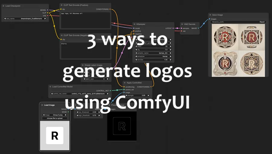 ComfyUI生成Logo的3个方法 - 汇智网